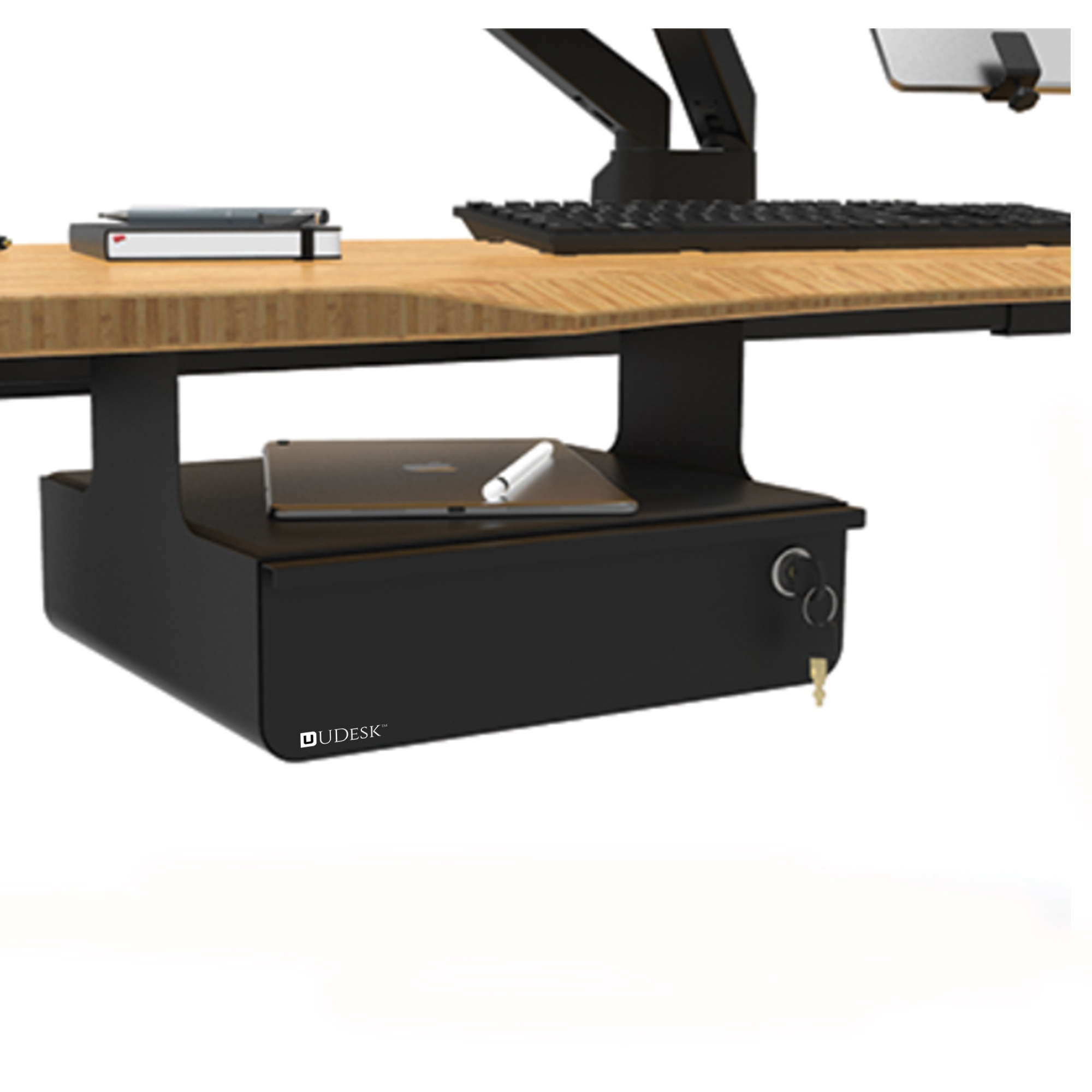 Drawer Under The Desk - Steel - UDESK - Electric Sit Standing Desk #1 ...